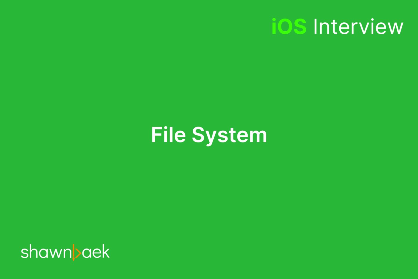 iOS, File System – Shawn